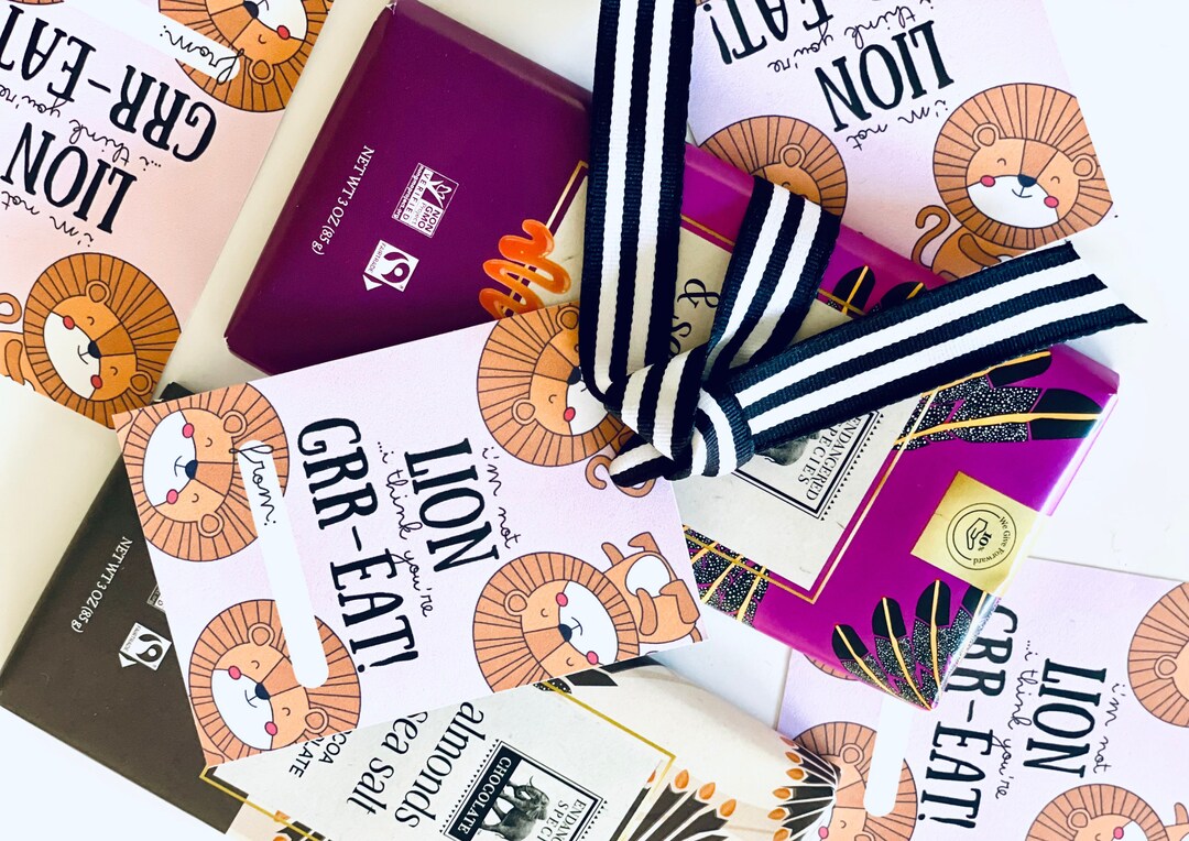 Printable Classroom Valentine Gift Tag - Not Lion, You're Grreat - Etsy