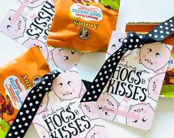 INSTANT DOWNLOAD EDITABLE Valentine's Day Card Hogs and Kisses Kids ...