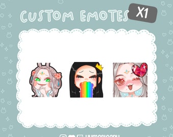 Twitch/ Discord Custom Emotes 5 Emotes Bundle Ready to Use - Etsy