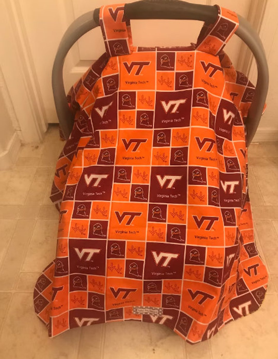 Virginia Tech Baby Car Seat Canopy Car Seat Cover - Etsy