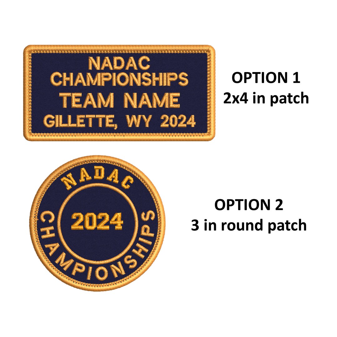 Personalized NADAC Championships 2024 Patch. Embroidered Patch ...