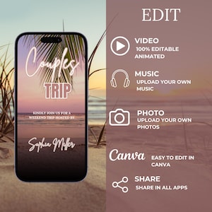 Digital Couples Beach Trip Itinerary Travel Plan Weekend Getaway ...