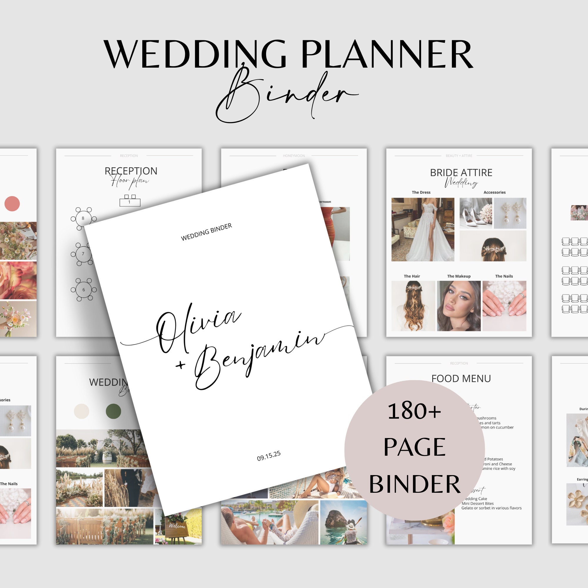 The Ultimate Wedding Day Binder Template, Edit in Canva, Wedding ...