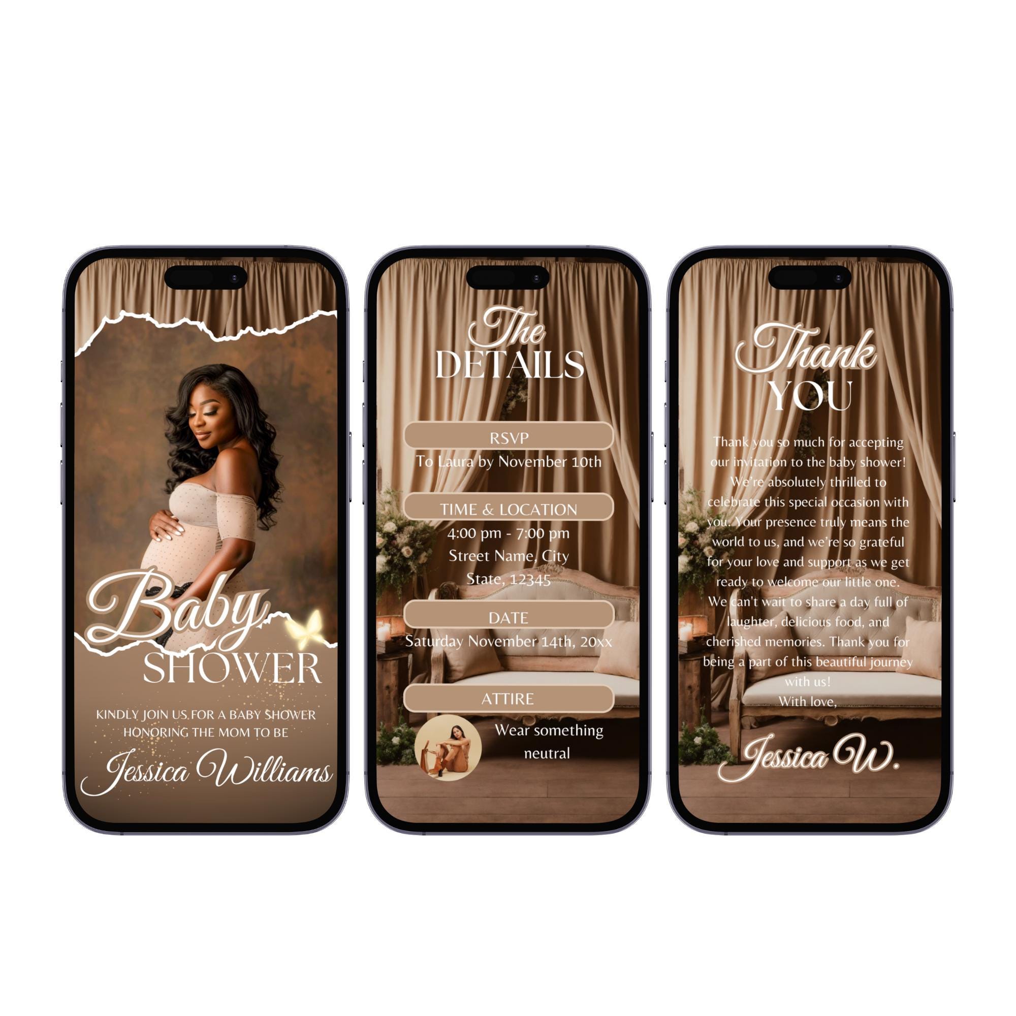 Brown Baby Shower, Boho Baby Shower Invitation, Gender Neutral Baby ...
