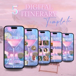 Girls Trip Itinerary, Itinerary Template, Travel Itineray, Birthday ...