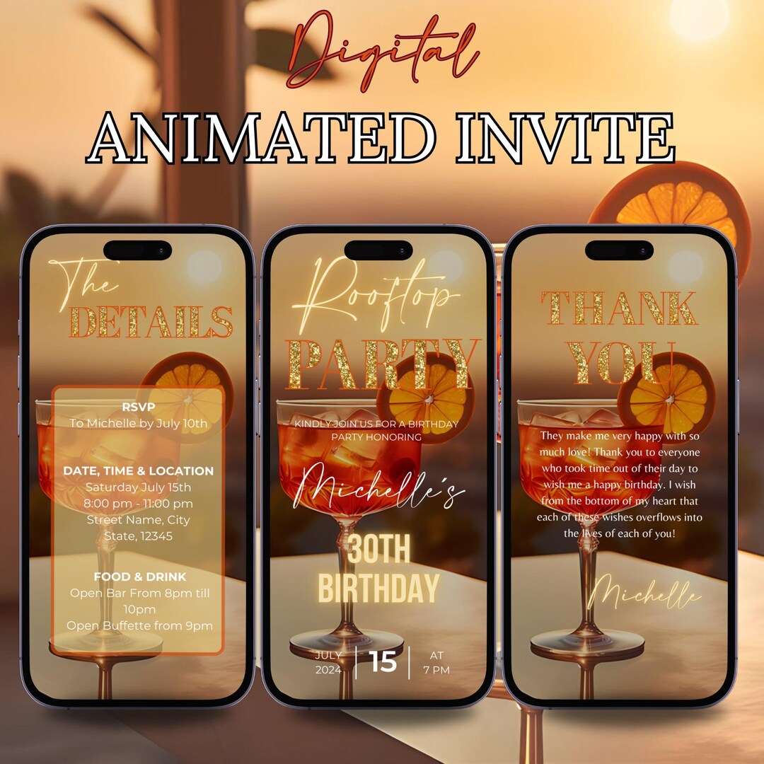 Rooftop Birthday Party Invitation, Flyer Rooftop Invitation, Adult ...