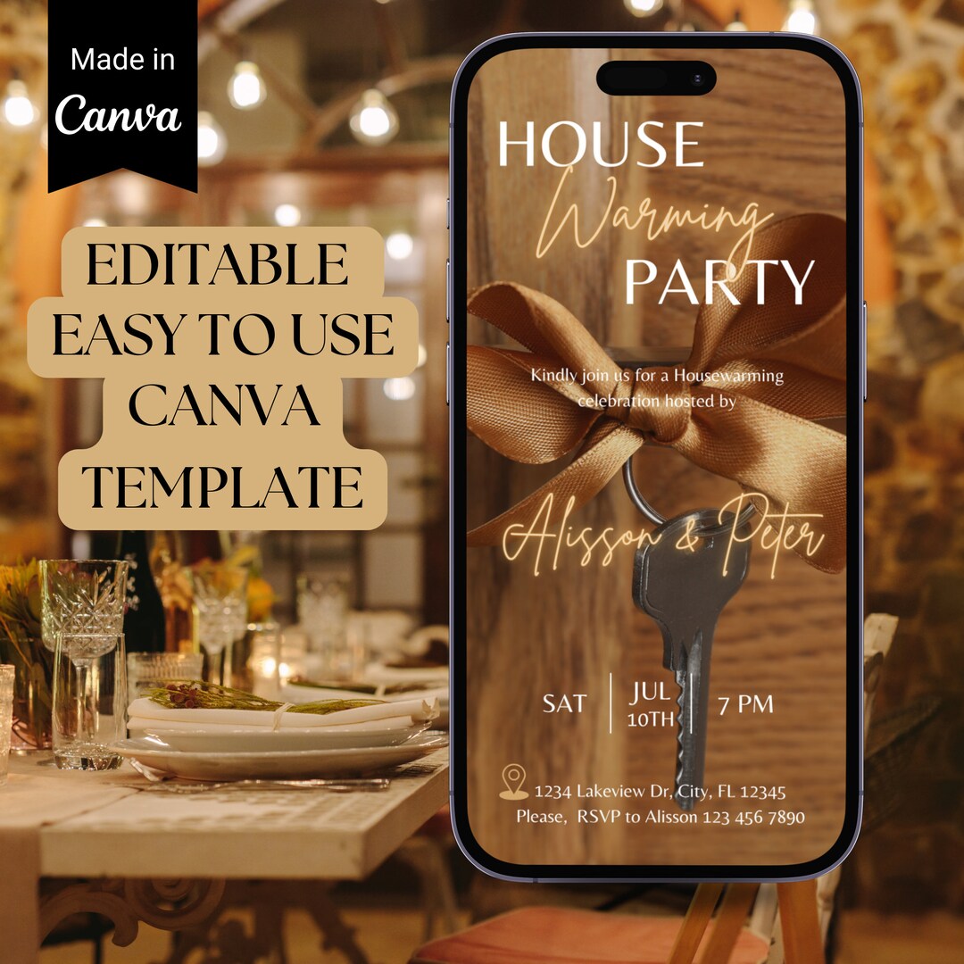 Housewarming Invite, Digital House Warming Invitation, New Home ...