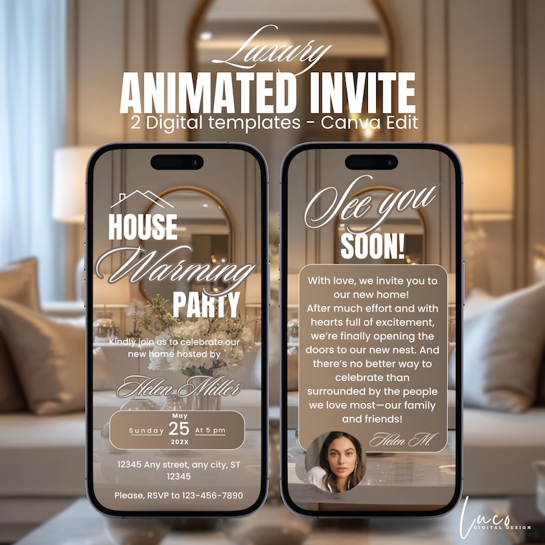 Digital Housewarming Party Invitation, Animated House Warming Invite ...