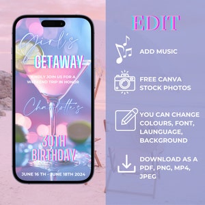 Girls Trip Itinerary, Itinerary Template, Travel Itineray, Birthday ...