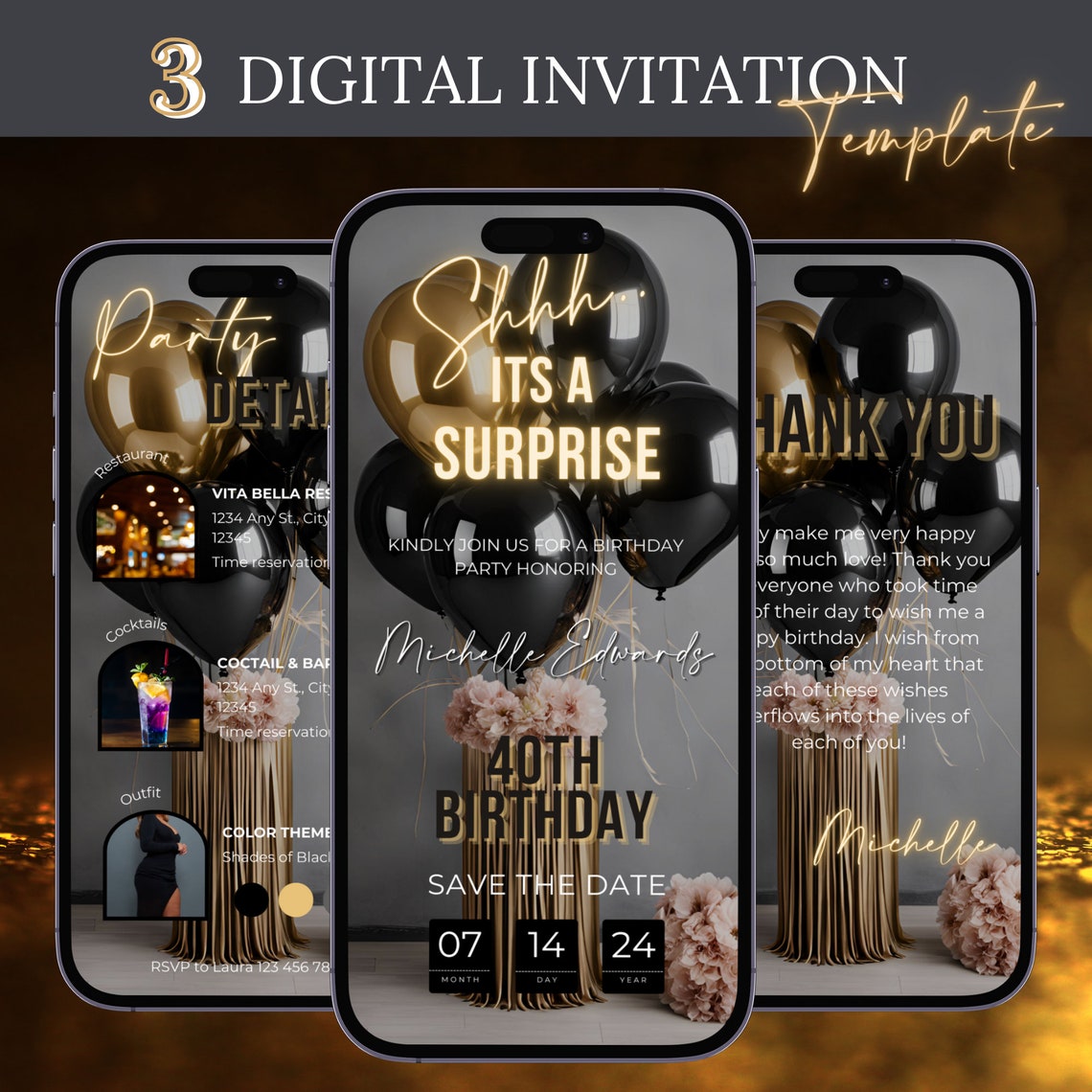 Shhh... It's a Surprise Invite, Surprise Party Invite, Invitation ...