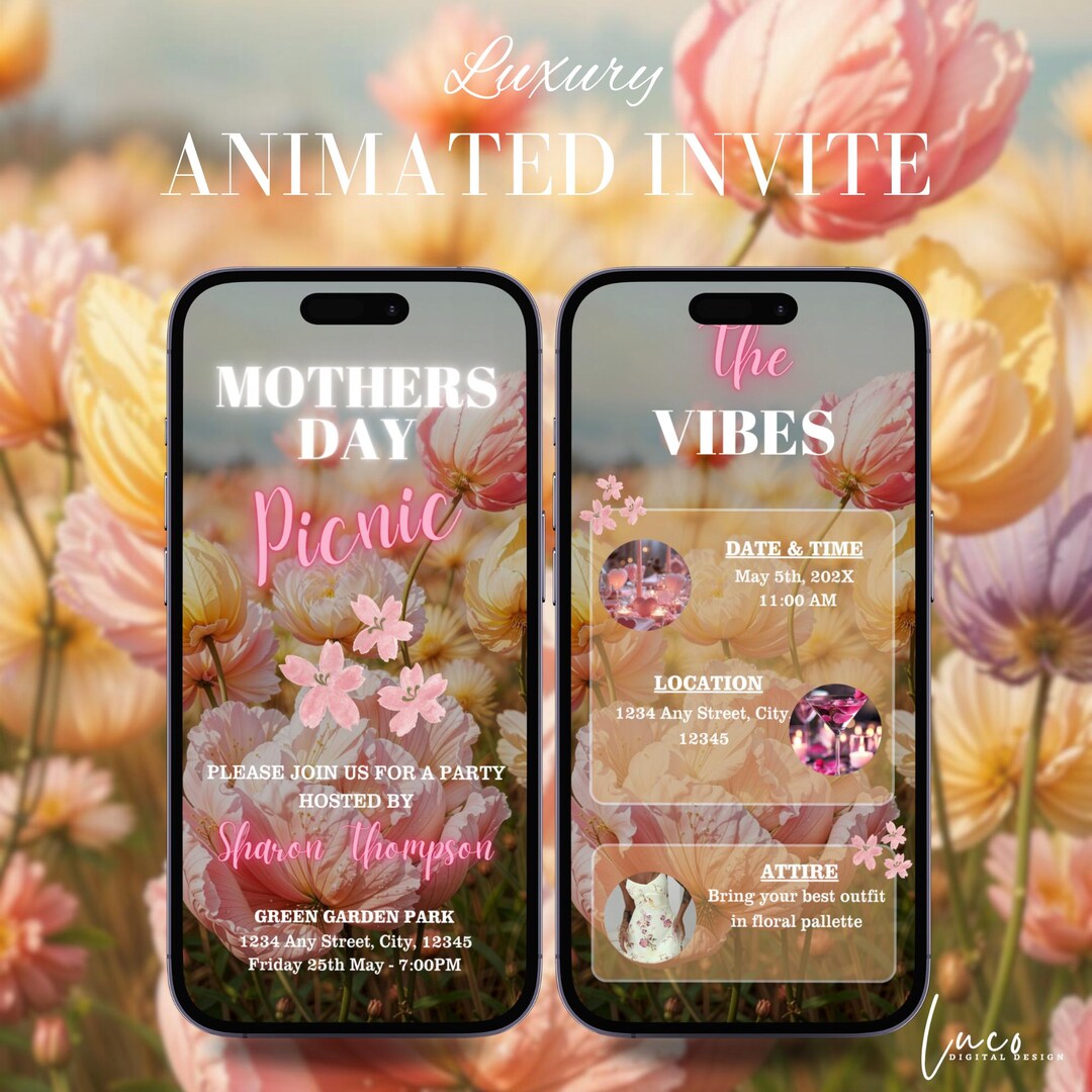 Mother's Day Picnic Invitation,digital Mother's Day Brunch Invite ...