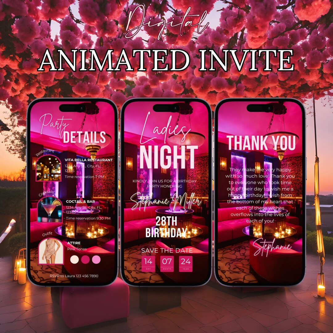 Ladies Night Out, Birthday Party Invitation, Girls Night Out Invitation ...