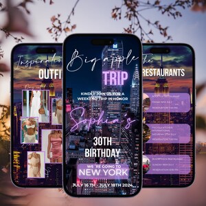 Girls Trip New York Themed Digital Birthday Weekend Invitation ...