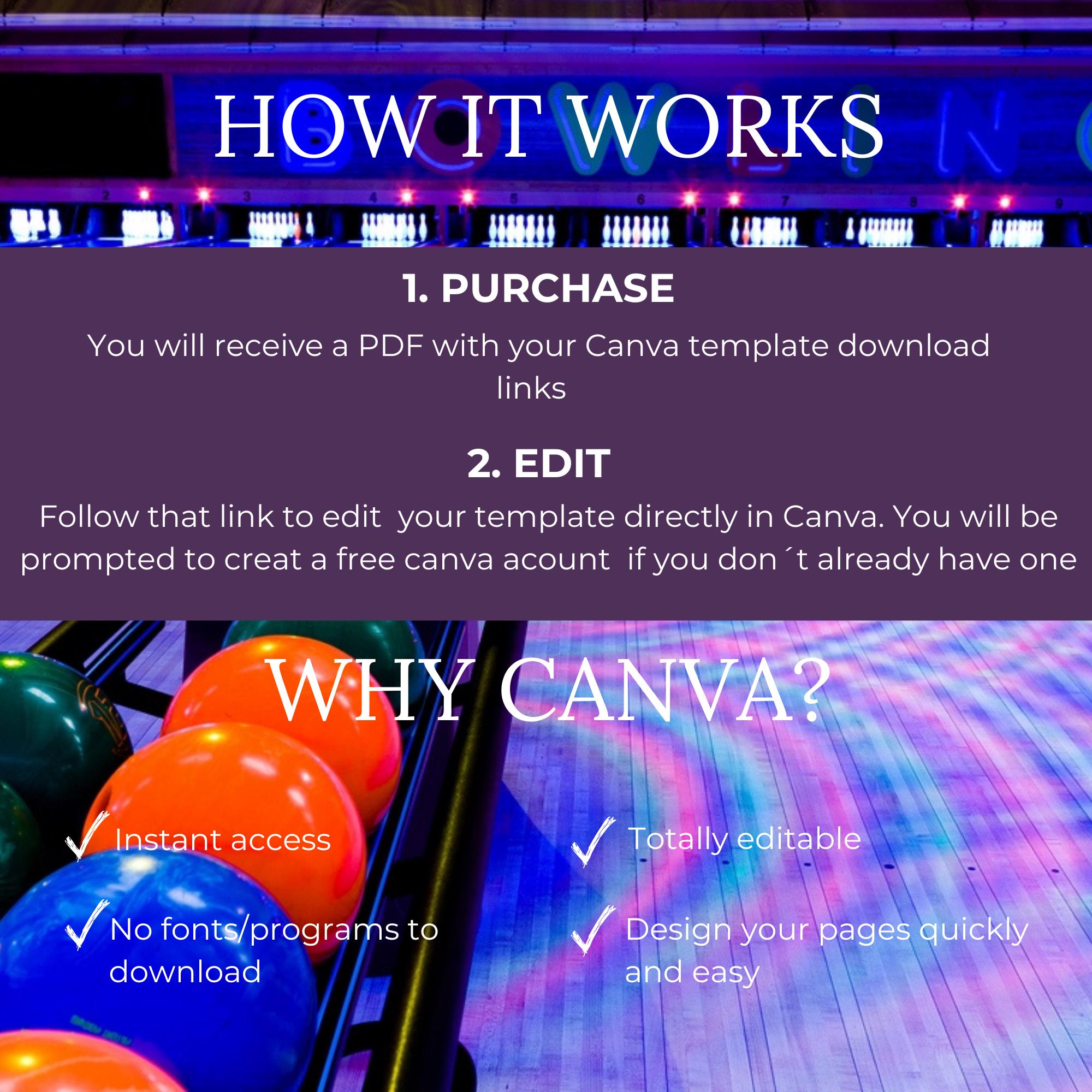 Digital Bowling Party Invitation, Bowling Birthday Party Animated ...