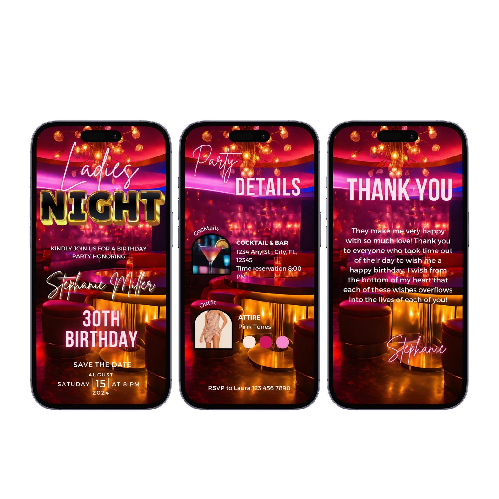 Ladies Night Out, Birthday Party Invitation, Girls Night Out Invitation ...