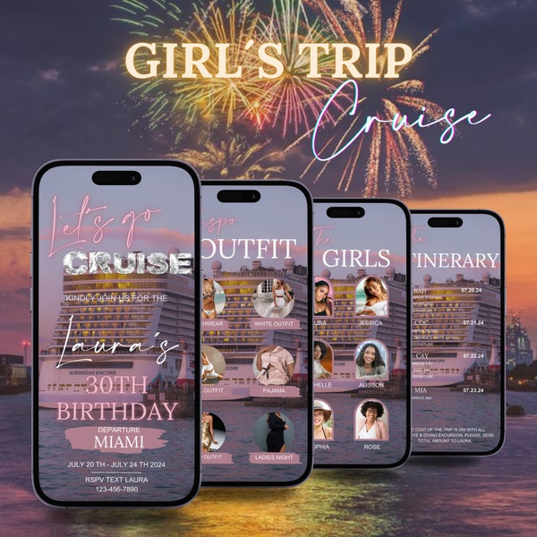 Yacht Party Invitation, Boat Party Invitation, Cruise Itinerary, Yacht ...