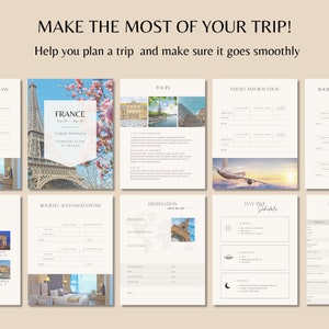 Travel Itinerary Template | Printable Travel Guide | Travel Agent ...