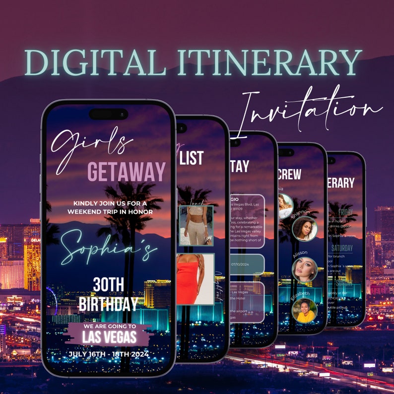 Editable Vegas Video Invite, Las Vegas Birthday, Vegas Bachelorette ...