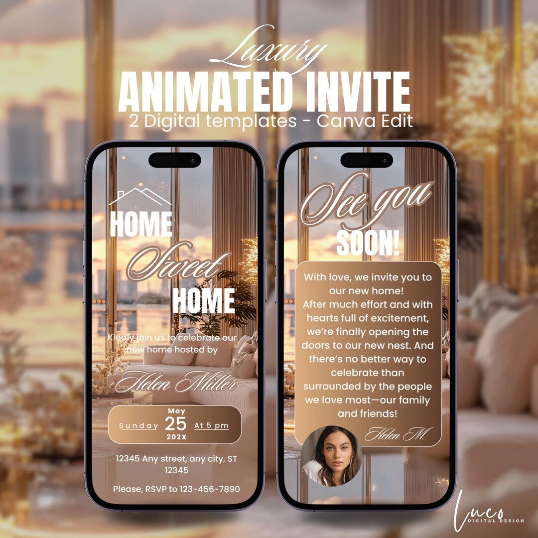 Digital Housewarming Party Invitation, Animated House Warming Invite ...