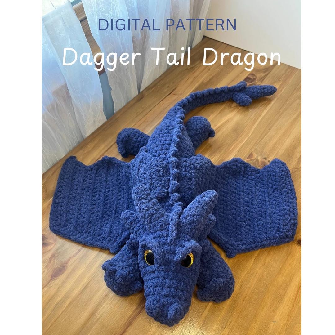 DIGITAL PATTERN Dagger Tail Dragon Crochet Pattern / Fourth Wing ...