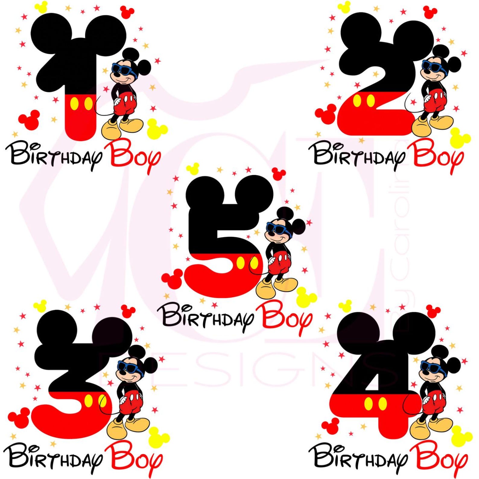 Mickey Mouse Birthday Number PNG (digital Download) - Etsy