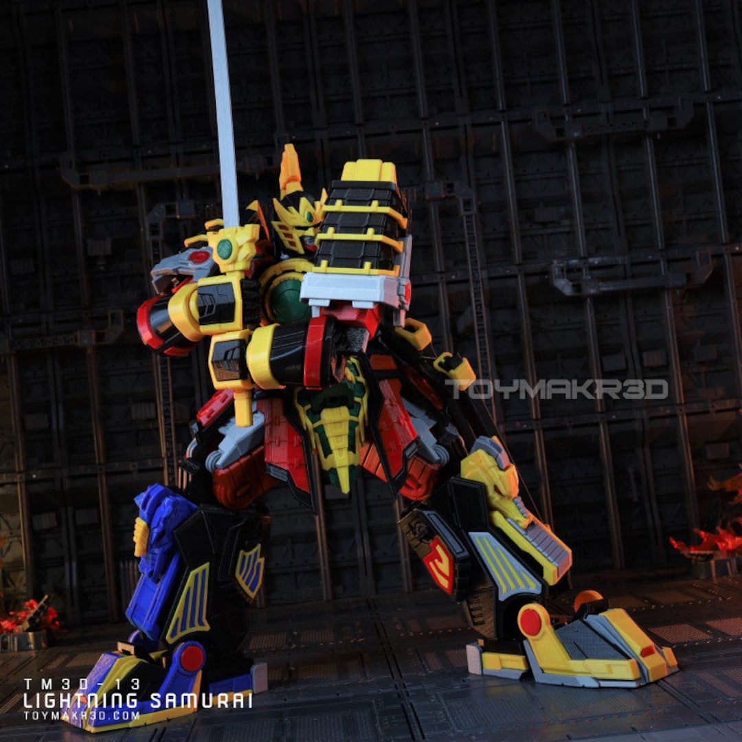 Lightning Samurai (thunder Magazord)articulated - 3D Print - Etsy
