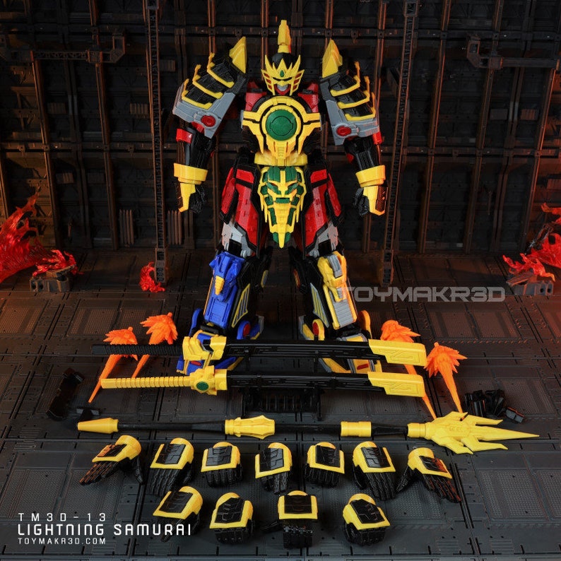 Lightning Samurai (thunder Magazord)articulated - 3D Print - Etsy