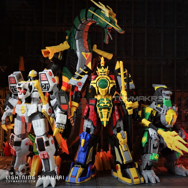 Lightning Samurai (thunder Magazord)articulated - 3D Print - Etsy