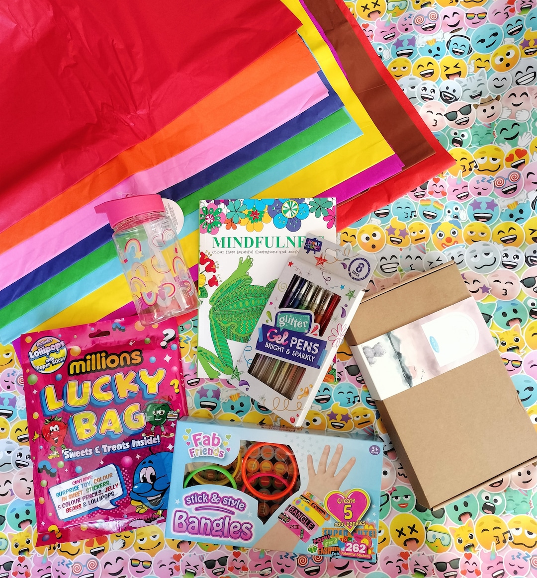 Ready Made Pass the Parcel Girls Emoji Party Game Choose Main Prize ...