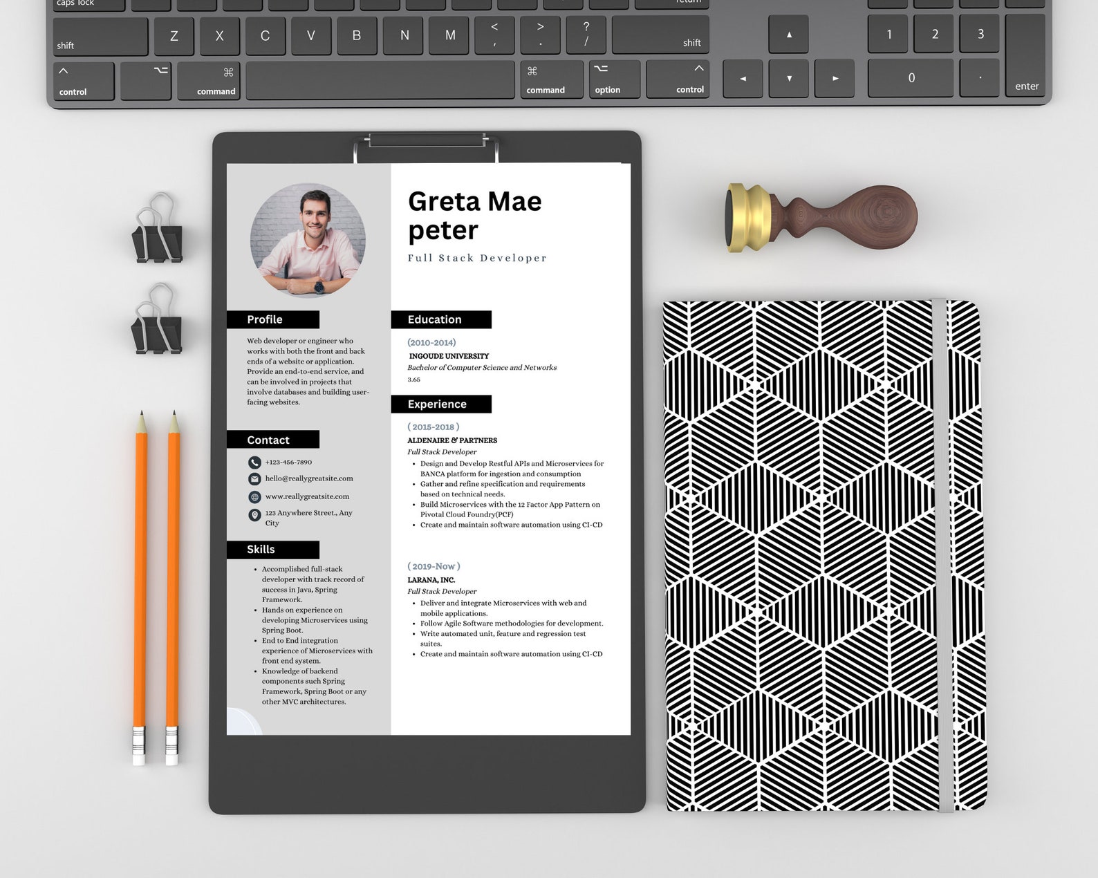 Web Developer CV Resume Job Application Resume Ats-friendly Resume ...