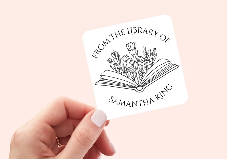 Custom Bookplate Stickers, Set of 12, Personalized Book Labels, From ...