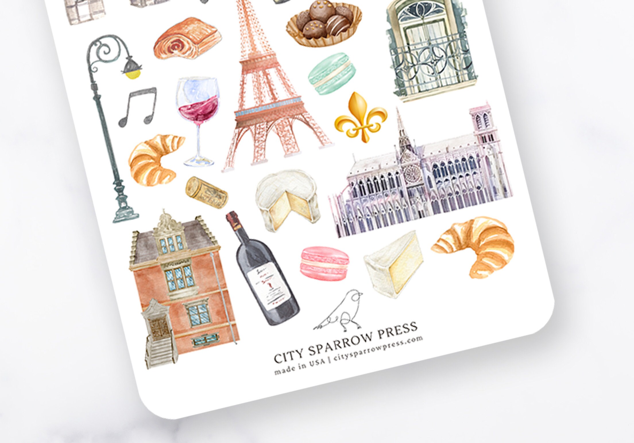 Paris Sticker Sheet for Bullet Journals, Planners, Scrapbooking - Etsy