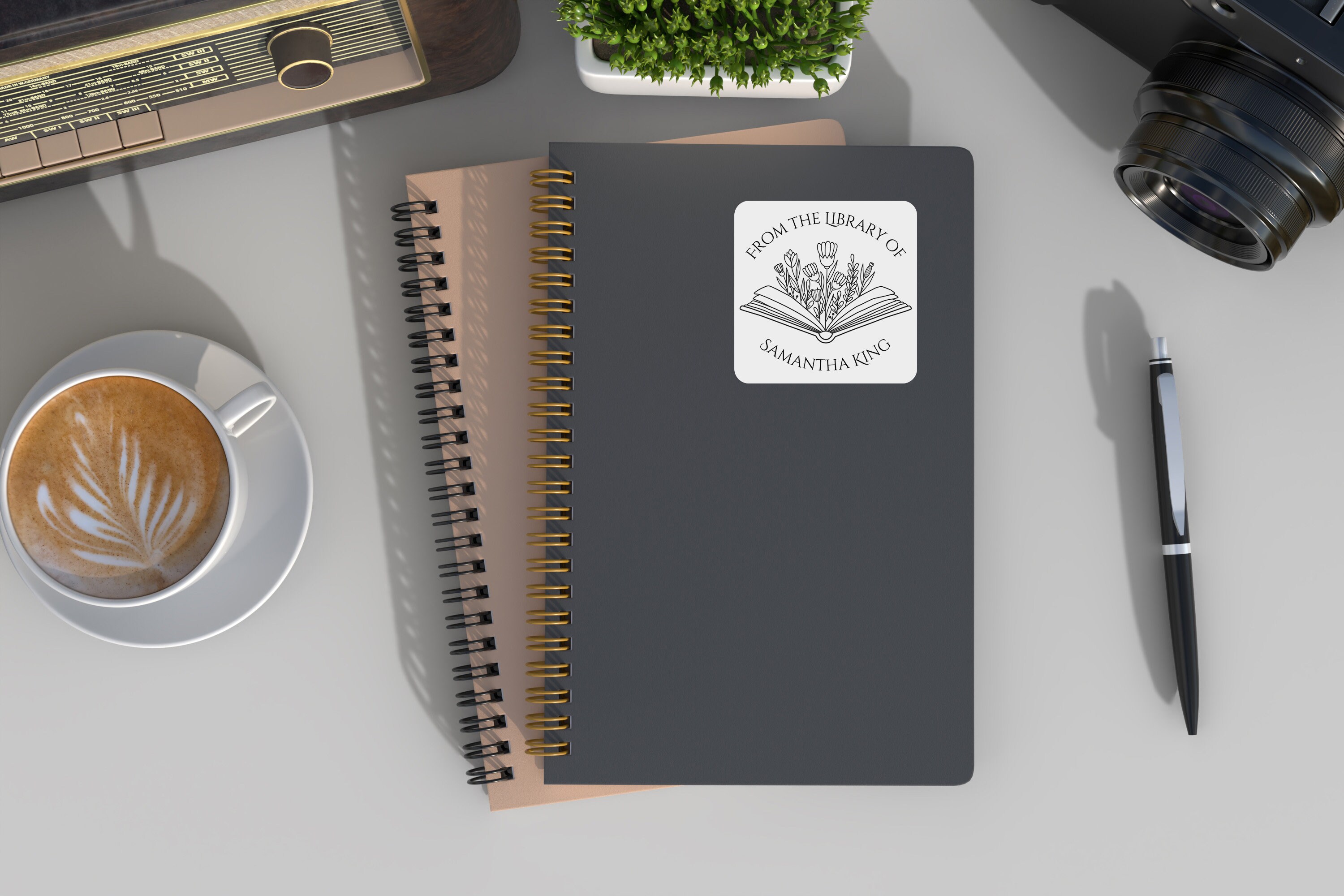 Custom Bookplate Stickers, Set of 12, Personalized Book Labels, From ...