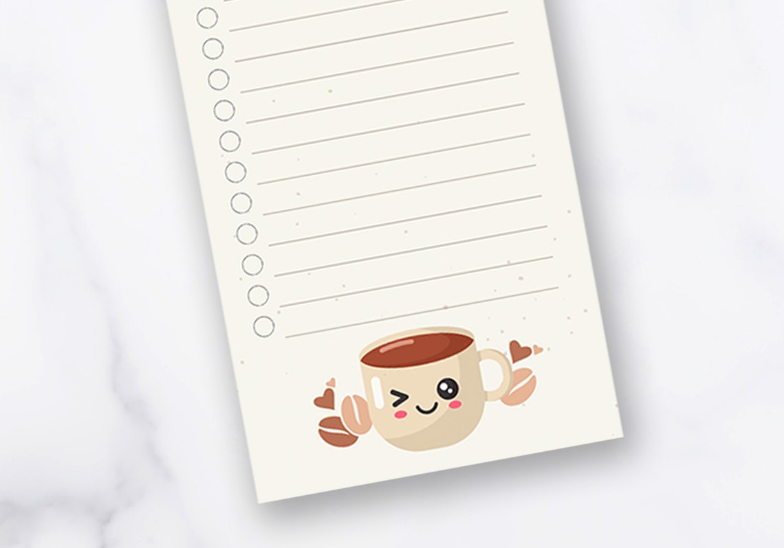 Coffee to Do List Notepad, Cute Desktop Stationery - Etsy