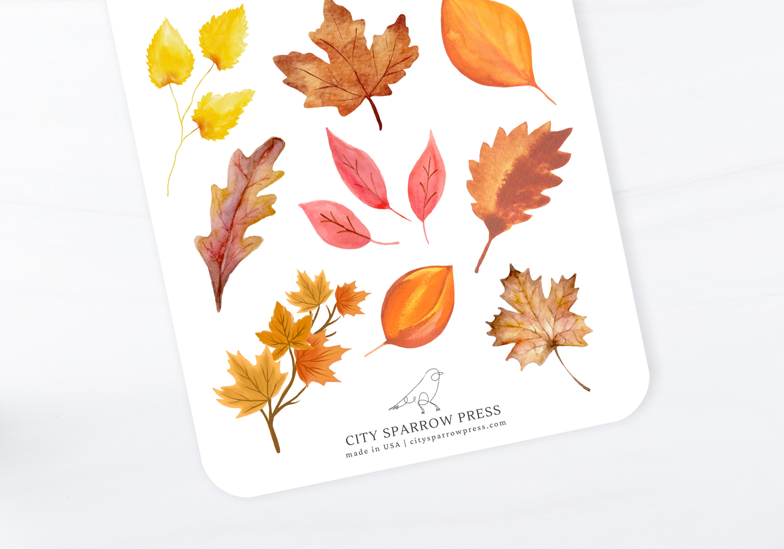 Autumn Stickers, Fall Leaves Sticker Sheet, Seasonal Stickers, Stickers ...