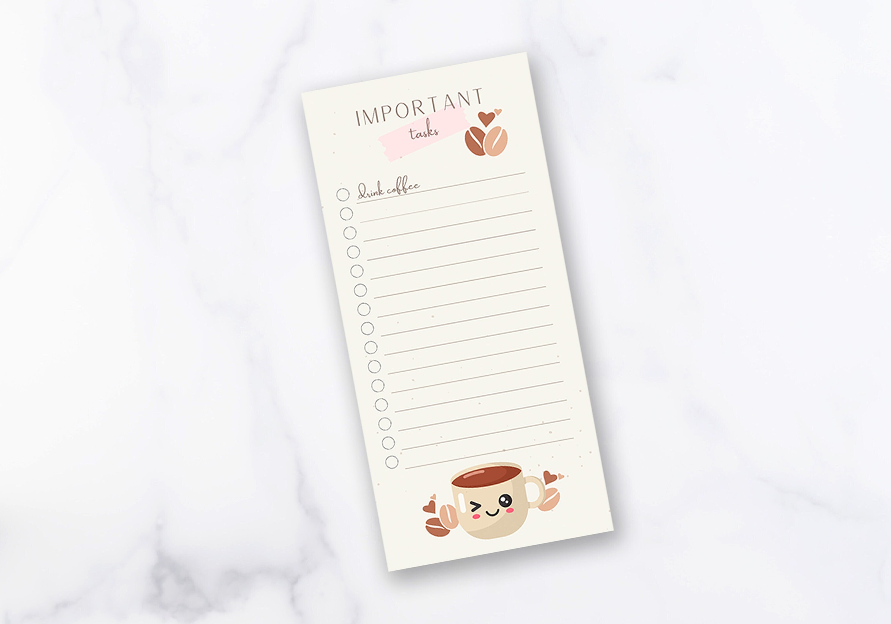 Coffee to Do List Notepad, Cute Desktop Stationery - Etsy