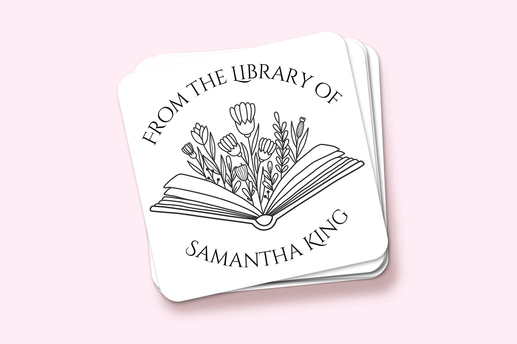 Custom Bookplate Stickers, Set of 12, Personalized Book Labels, From ...