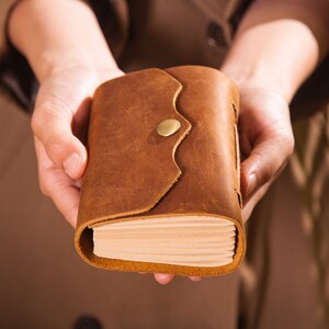 Small Leather Notepad, Personalized Mini Leather Notebook, Daily ...