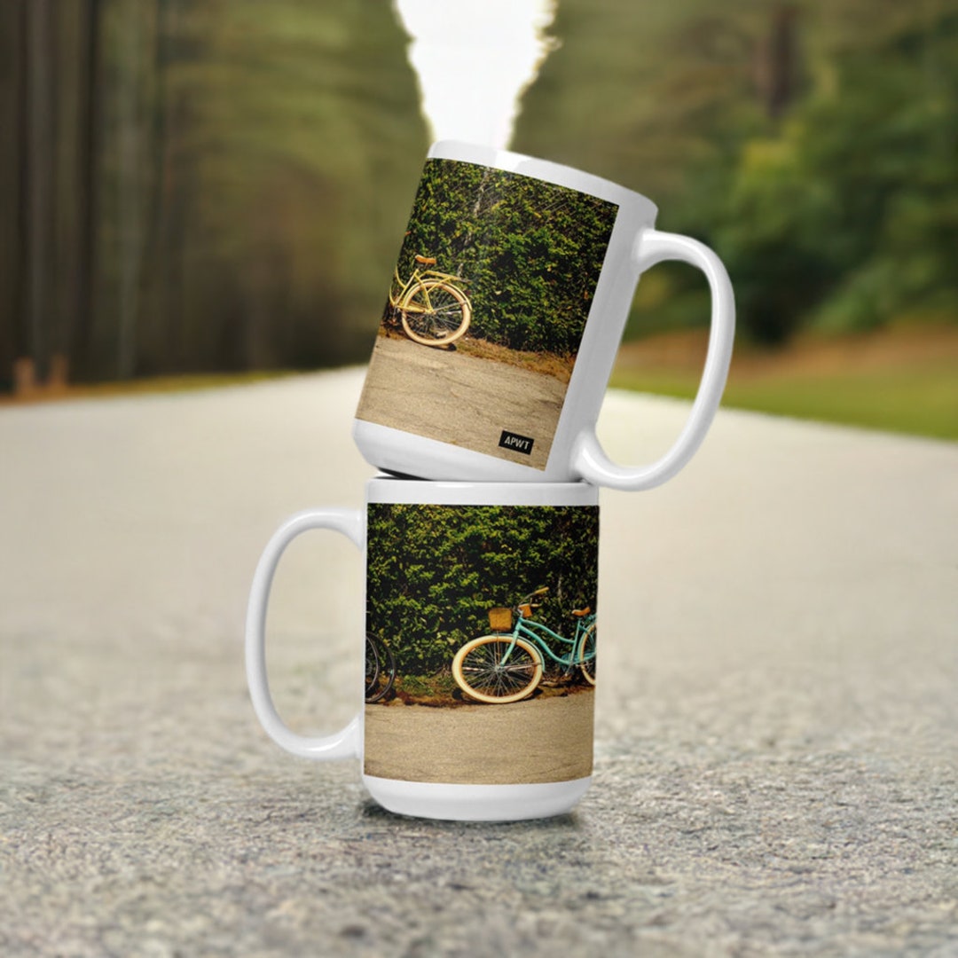 Bikes Mug 15 Oz Ceramic Mug Summer Mugs, Beach House Mugs, Vacation ...