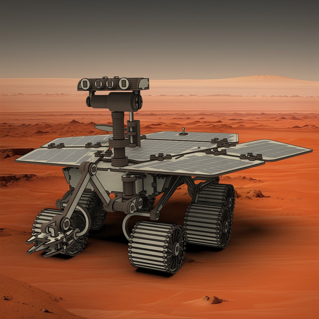 Mars Rover Spirit. Lasser Cut File .cdr, .dxf, .svg, .ai. 3d Puzzle ...