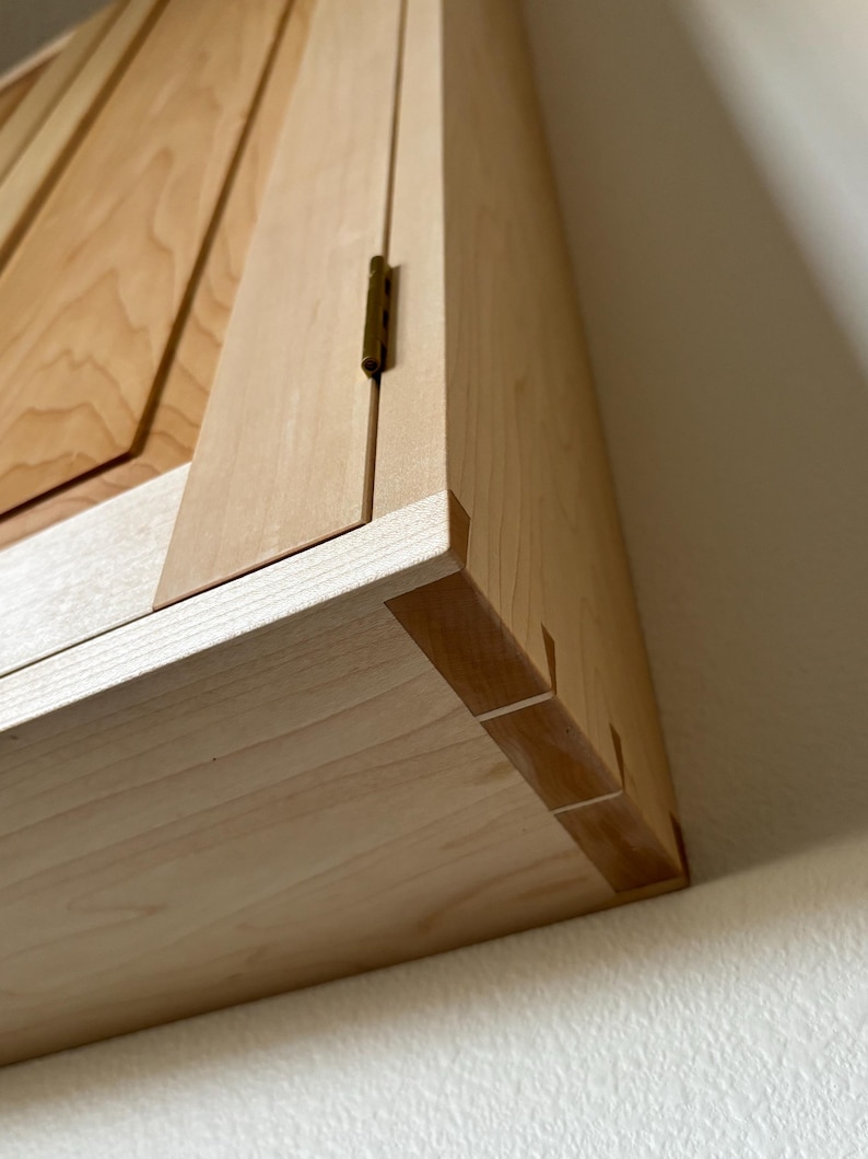 Medicine Cabinet / Solid Maple / Double Door / Handcut Dovetails ...