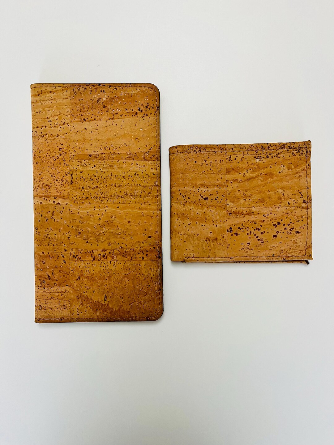 Portuguese Cork. Set Consisting of Large Multipurpose Wallet and Wallet ...