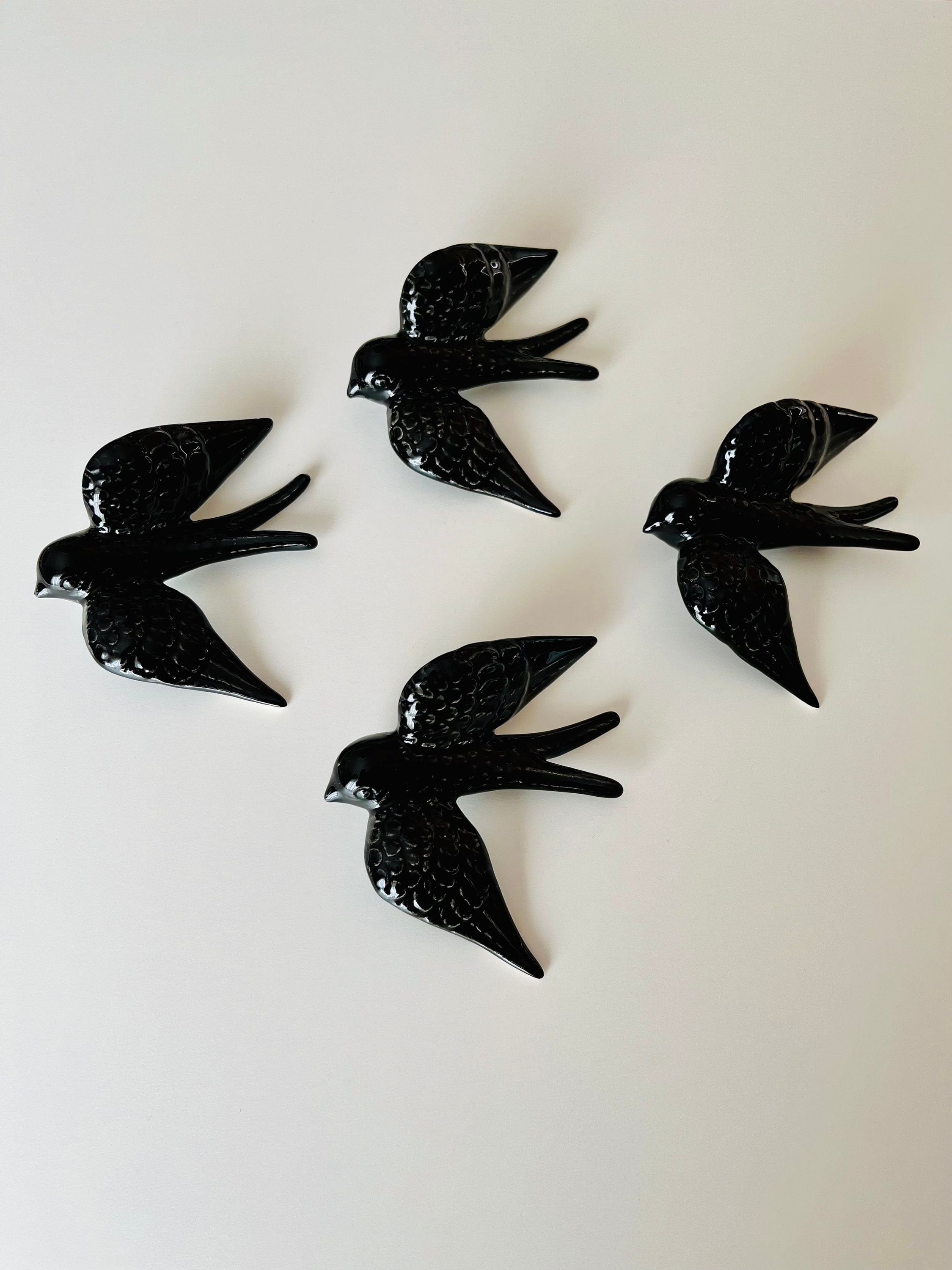 Black Swallows in Portuguese Ceramics, Swallows From Portugal, Ceramic ...
