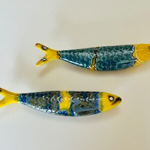 Portuguese Ceramic Sardine, Glazed Fish Wall Decor - Etsy