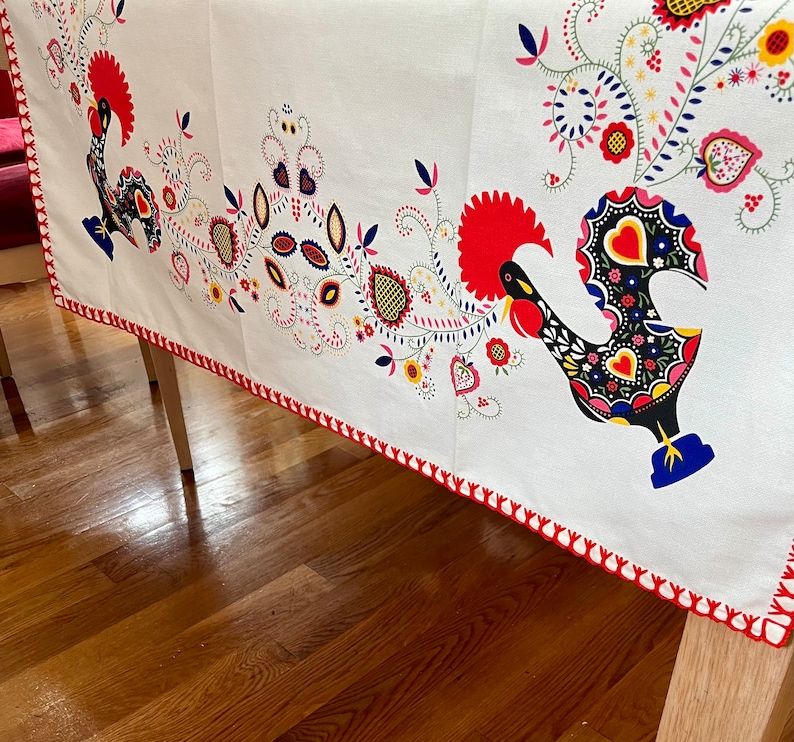 Tablecloth With the Rooster of Barcelos. Traditional Portuguese ...