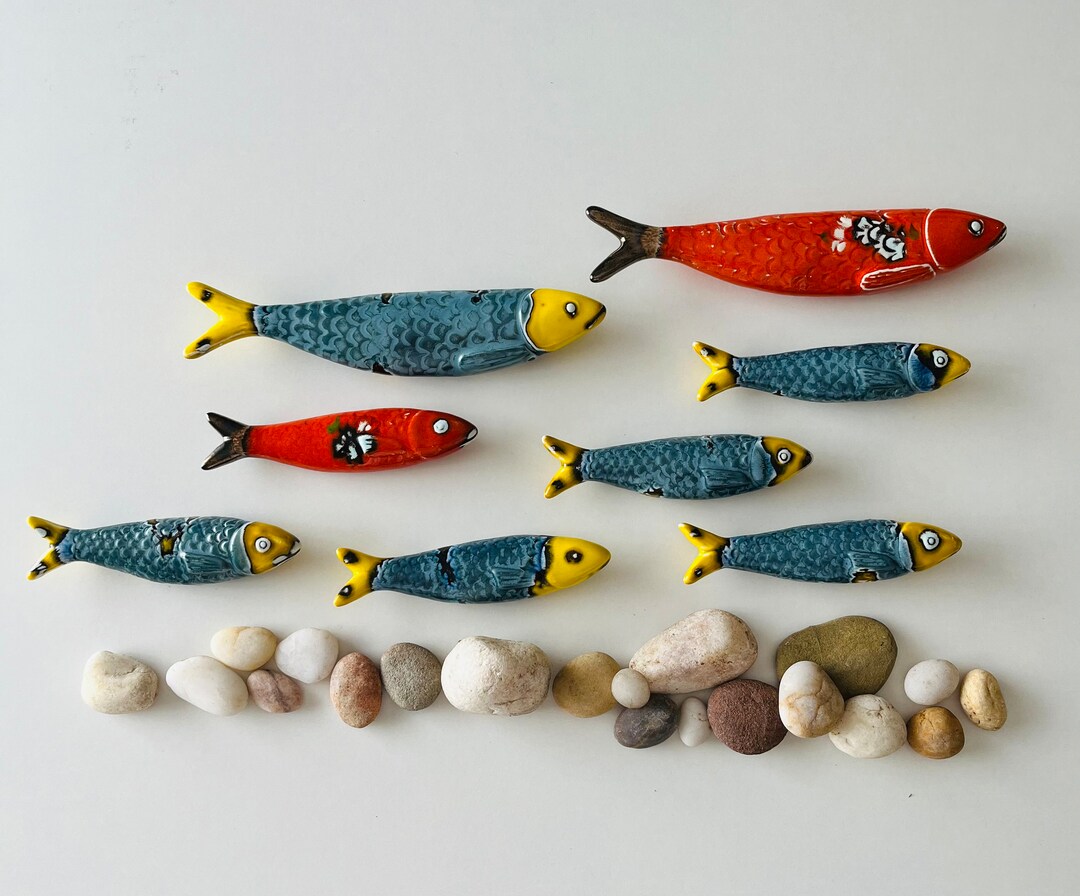 Sardines in Glazed Ceramics From Portugal. Wall Decoration With the ...