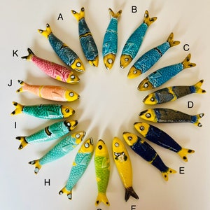 Portuguese Ceramic Sardine, Glazed Fish Wall Decor - Etsy
