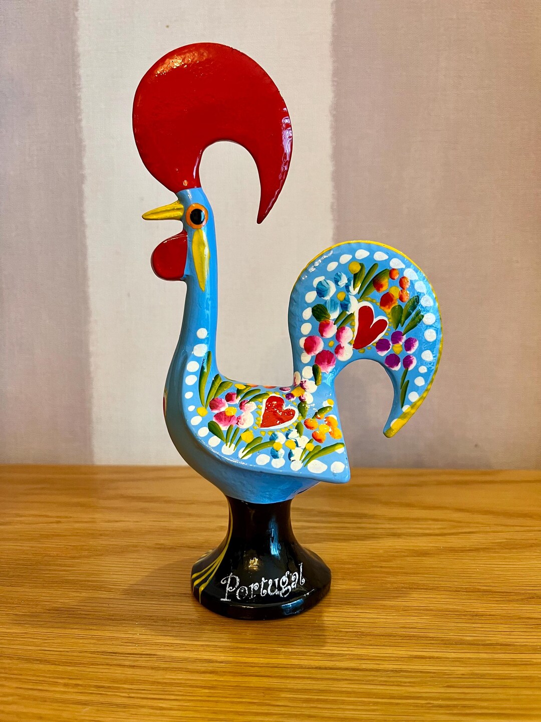 Portuguese Roosterspecial Editionin Blue. Good Luck Rooster. in Metal ...