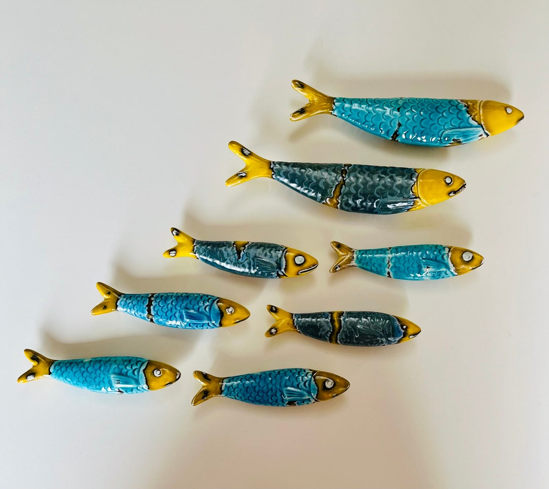 Portuguese Ceramic Sardine, Glazed Fish Wall Decor - Etsy