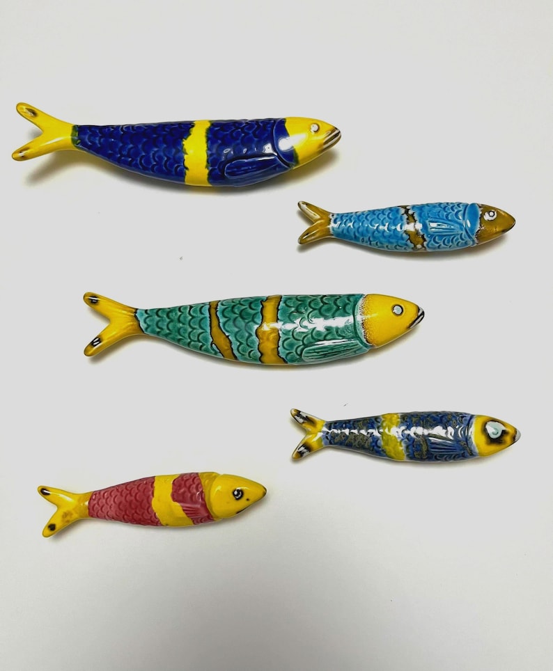 Portuguese Ceramic Sardine, Glazed Fish Wall Decor - Etsy
